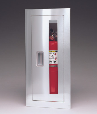Larsens Semi Recessed Fire Extinguisher Cabinet 5-10lb Stainless Steel ...