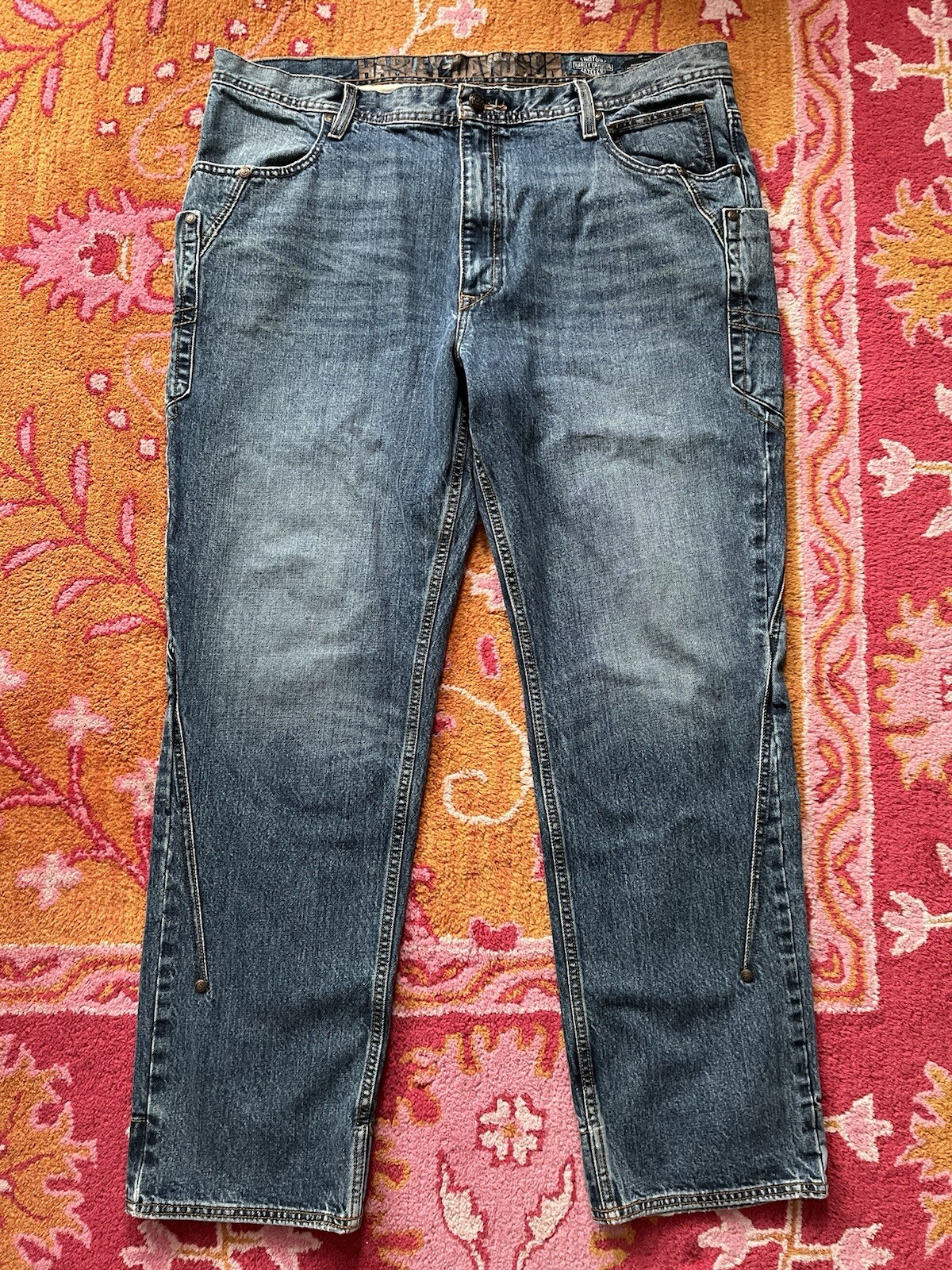 VTG Harley Davidson Men's 40x31 Biker Motorcycle Skul… - Gem