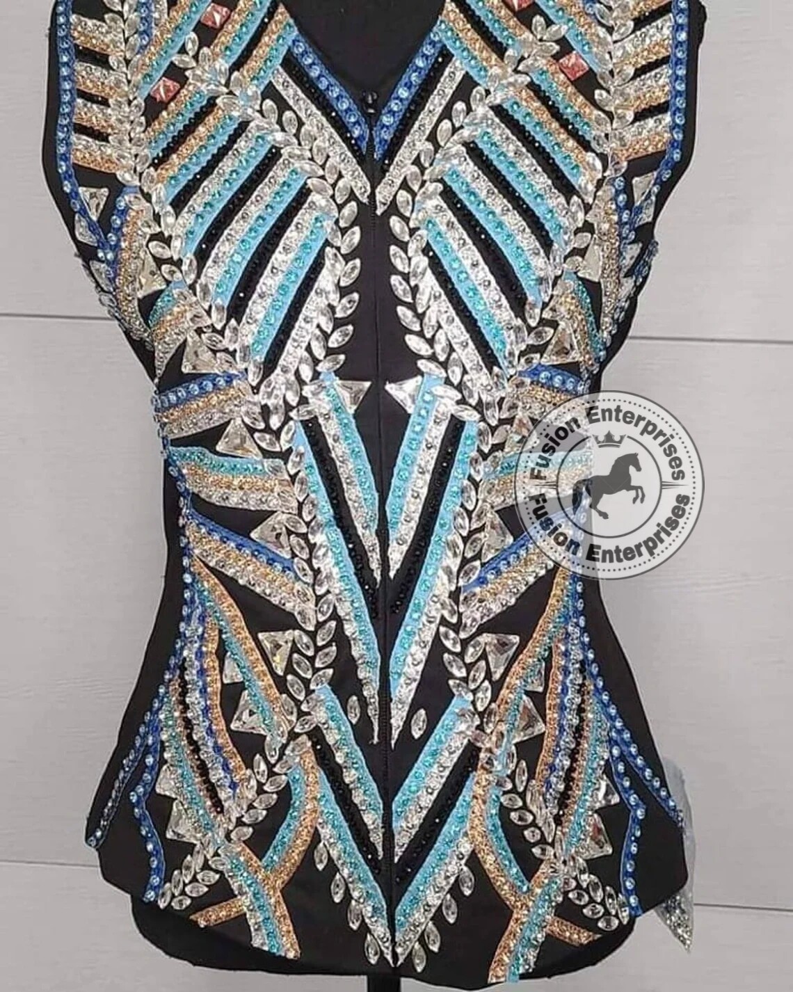 Women's Western Showmanship Show Vest Blouse, Rodeo Pageant Queen ...
