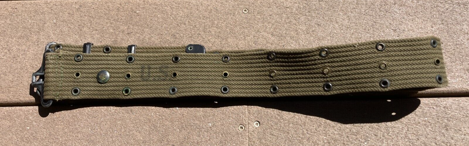 WW2 US Army Military M1912 Dismounted Pistol Belt Field Web Gear ...