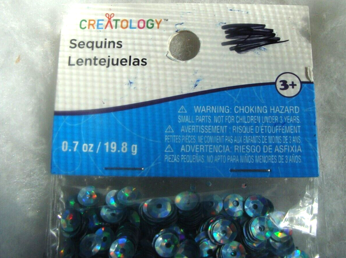 NEW SEALED Steel Blue/Grey Round Cup Sequins by Creatology - 5 mm, 8 mm ...