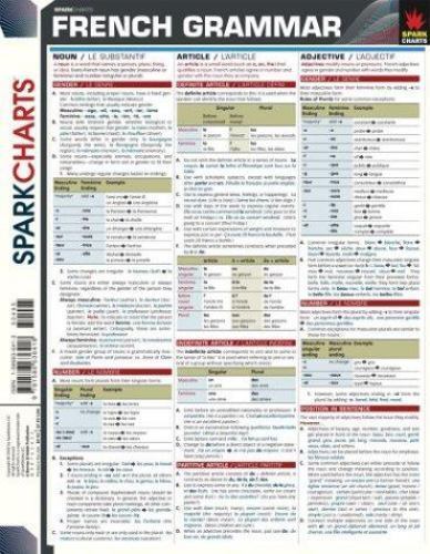 Sparkcharts Ser.: Spark Charts French Grammar by SparkNotes Staff (2002 ...