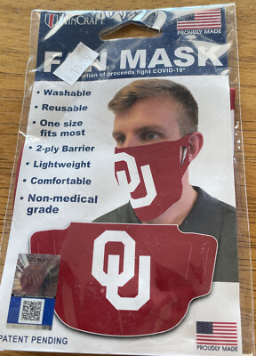 WinCraft NCAA OU Oklahoma Sooners FACE COVERINGS/ FACE MASKS NEW | eBay