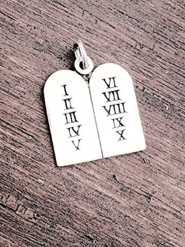 Retired James Avery Ten Commandments Tablet Sterling Silver Pendant ...