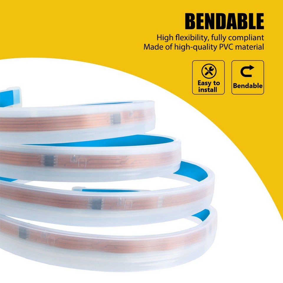 150cm Start Scan Car LED DRL Hood Light Strip Engine Cover Daytime ...