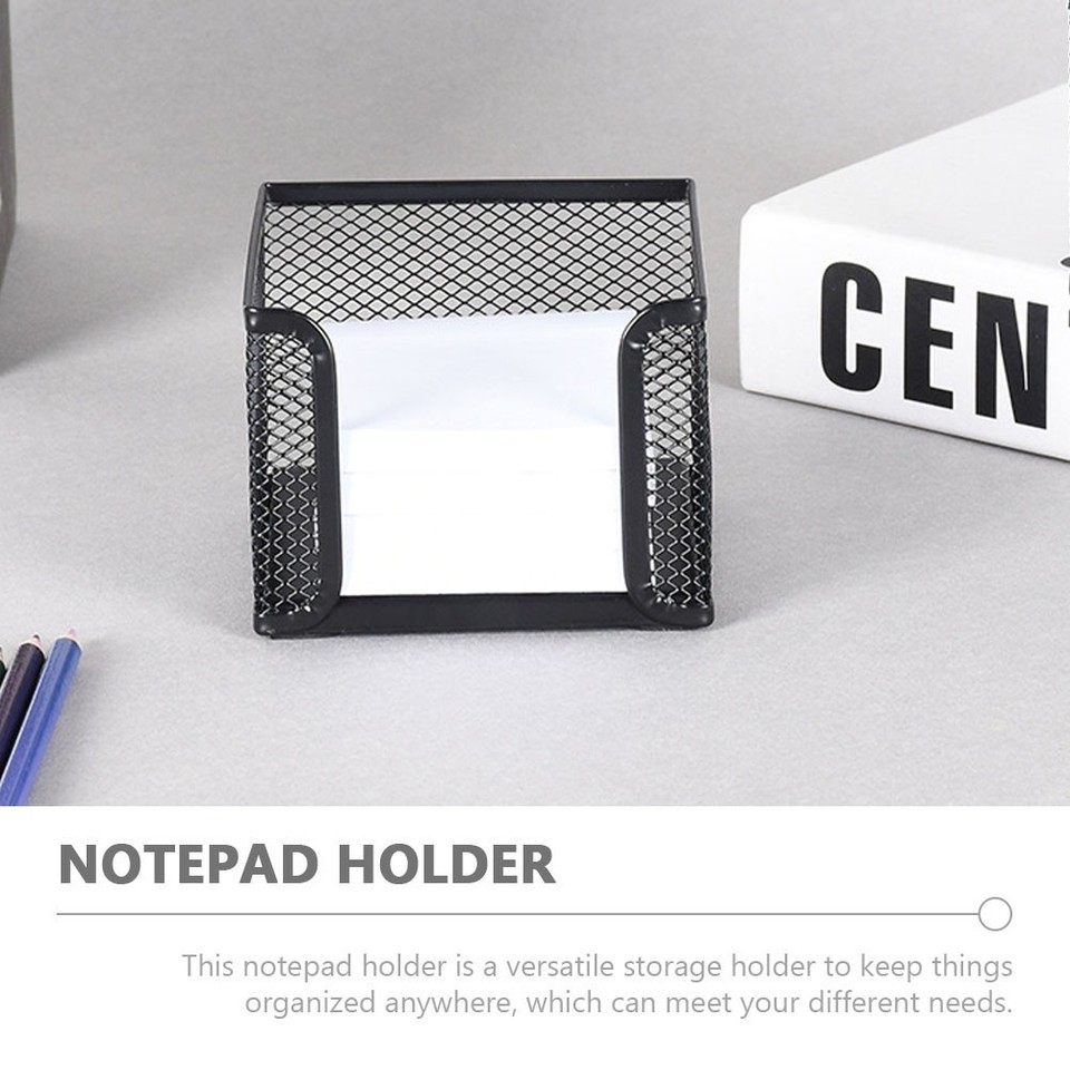 2Pcs Memo Papers Holder Desktop Notepad Dispenser Mesh Notepad Holder ...