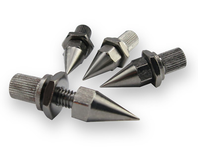 4 x Speaker spikes black nickle finish and inserts M6 thread | eBay UK
