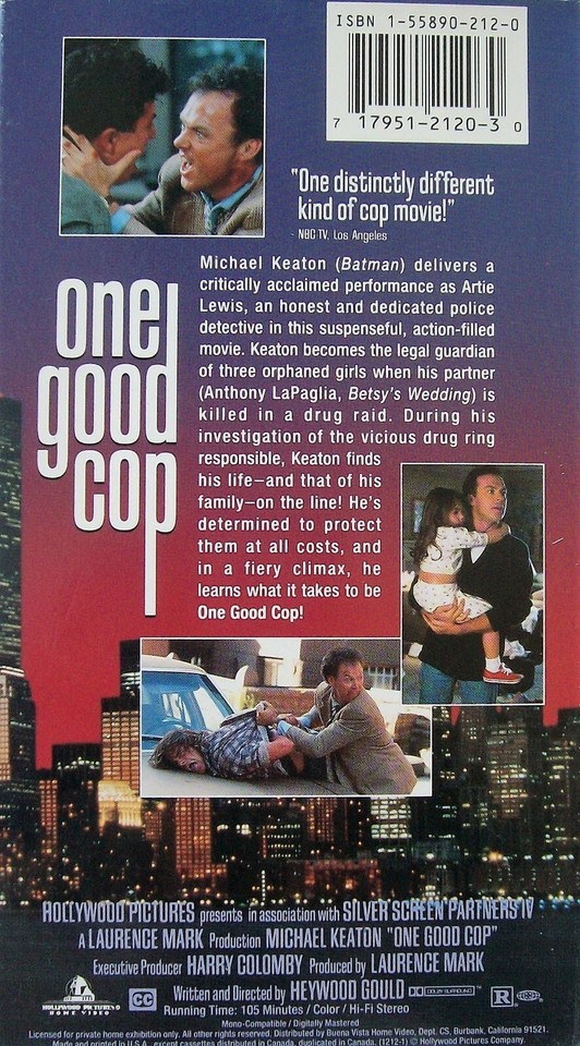 One Good Cop (VINTAGE, VHS, 1991, VG) Michael Keaton, Anthony LaPaglia ...