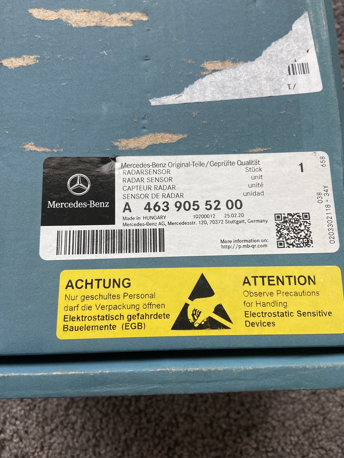 MERCEDES BENZ G 550 63 AMG BLIND SPOT RADAR MONITOR SENSOR A 4639055200 ...
