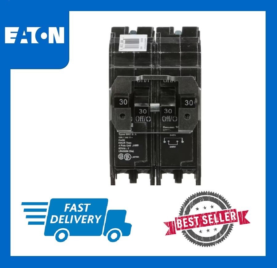 NEW Cutler-Hammer Eaton BQC230230 Type BR 30-amp 4-Pole Quad Circuit ...