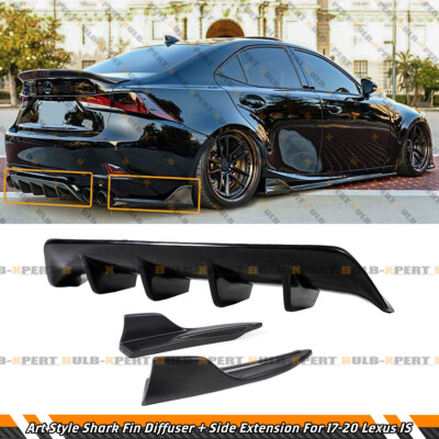 For 2017-2020 Lexus IS300 IS350 F Sport ART Style Rear Bumper Diffuser ...