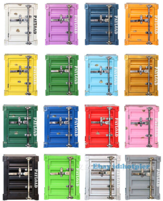 Vintage Container Cabinet Lockers Iron Decorate Storage Bedside ...