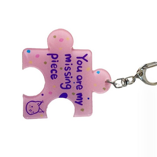 Multicolour Acrylic Puzzle Text Keychain Creative Backpack Pendant Key ...
