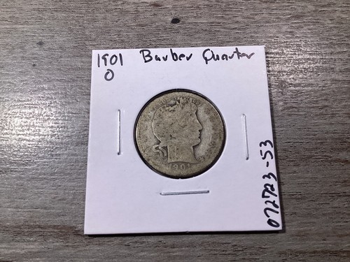 1901-O Barber Key Date Silver 25c Quarter from New Orleans Mint-72723 ...