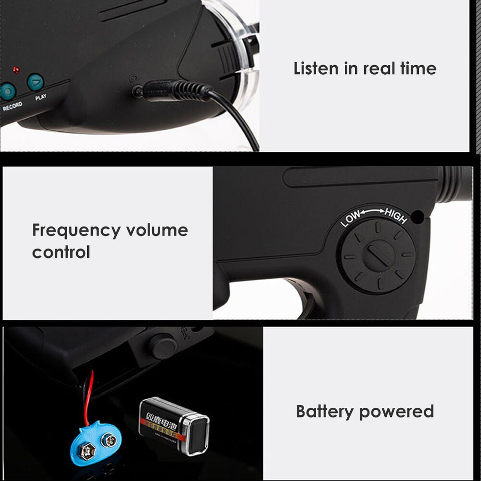 100m Parabolic Sonic Listening Device Spy Bionic Ear sound Microphone ...