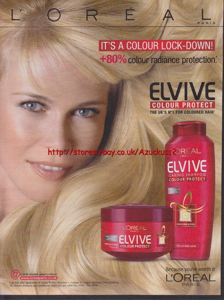 Loreal Elvive Colour Protect 2010 Magazine Advert #1980 | eBay