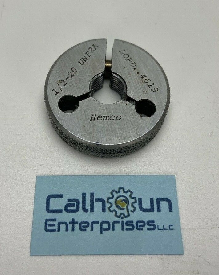 1/2 20 UNF 2A HEMCO THREAD RING GAGE (LOGO PD .4619) (USED) | eBay