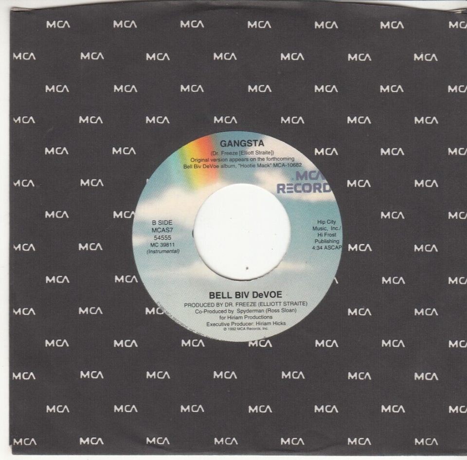 BEL BIV DeVOE - GANGSTA - ORIGINAL MCA RECORDS 45 - GREAT SHAPE | eBay