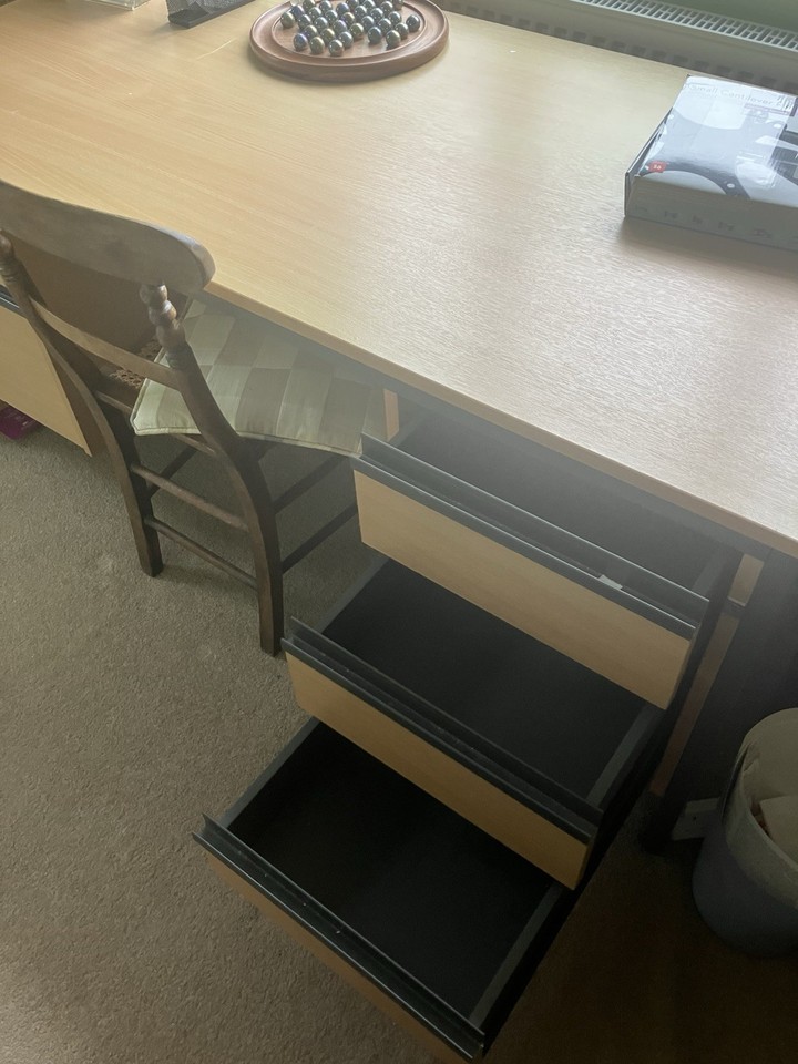 Office Desk With Drawers 1535 x 745 x 710h | eBay UK