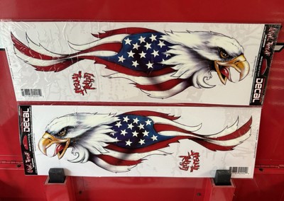 Lethal Threat Decal Sticker Patriotic Bald Eagle US Flag American | eBay