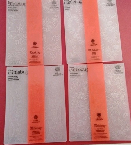 Anna Griffin Cricut Cuttlebug Embossing Folders- 4 Treillage, Organdy ...