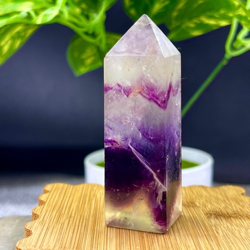 105G Natural Fluorite Crystal Column Magic Wand Obelisk Point Earth ...