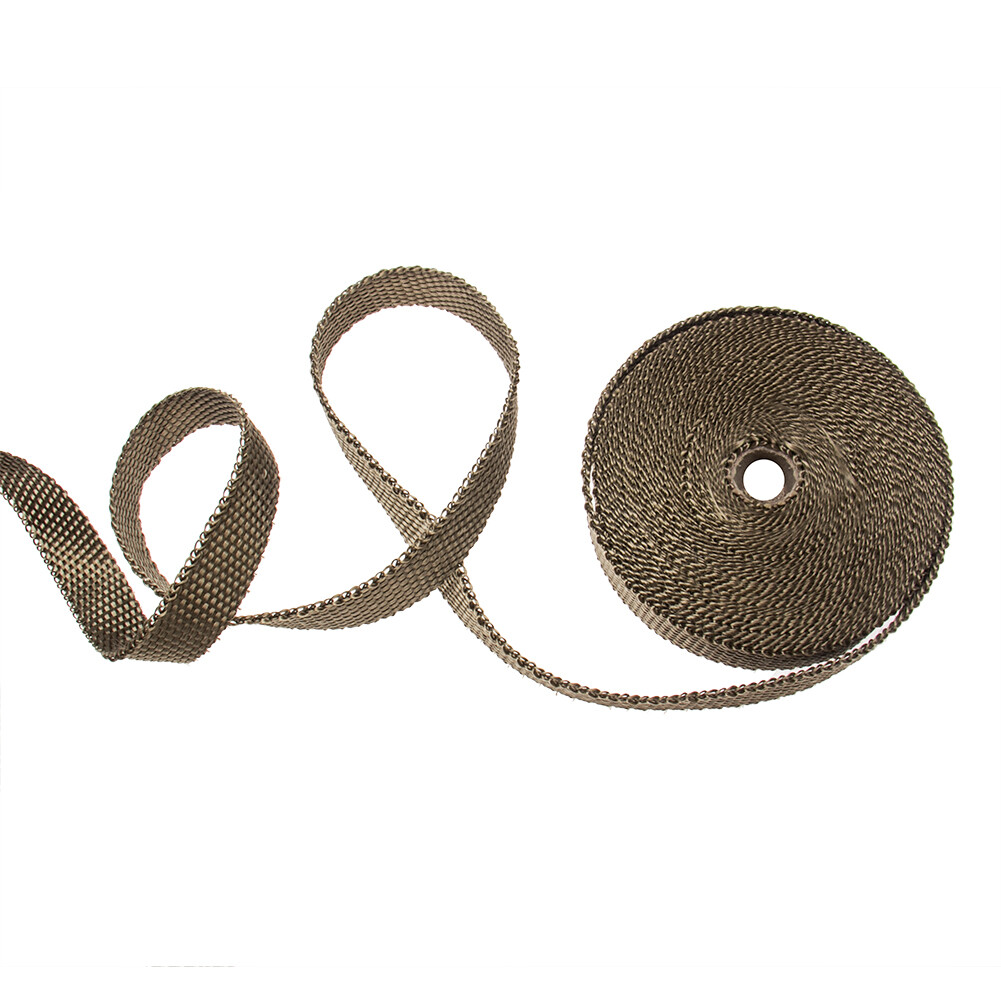 15M*25mm Titanium Exhaust Header Heat Wrap for Motorcycle Cars with Zip ...