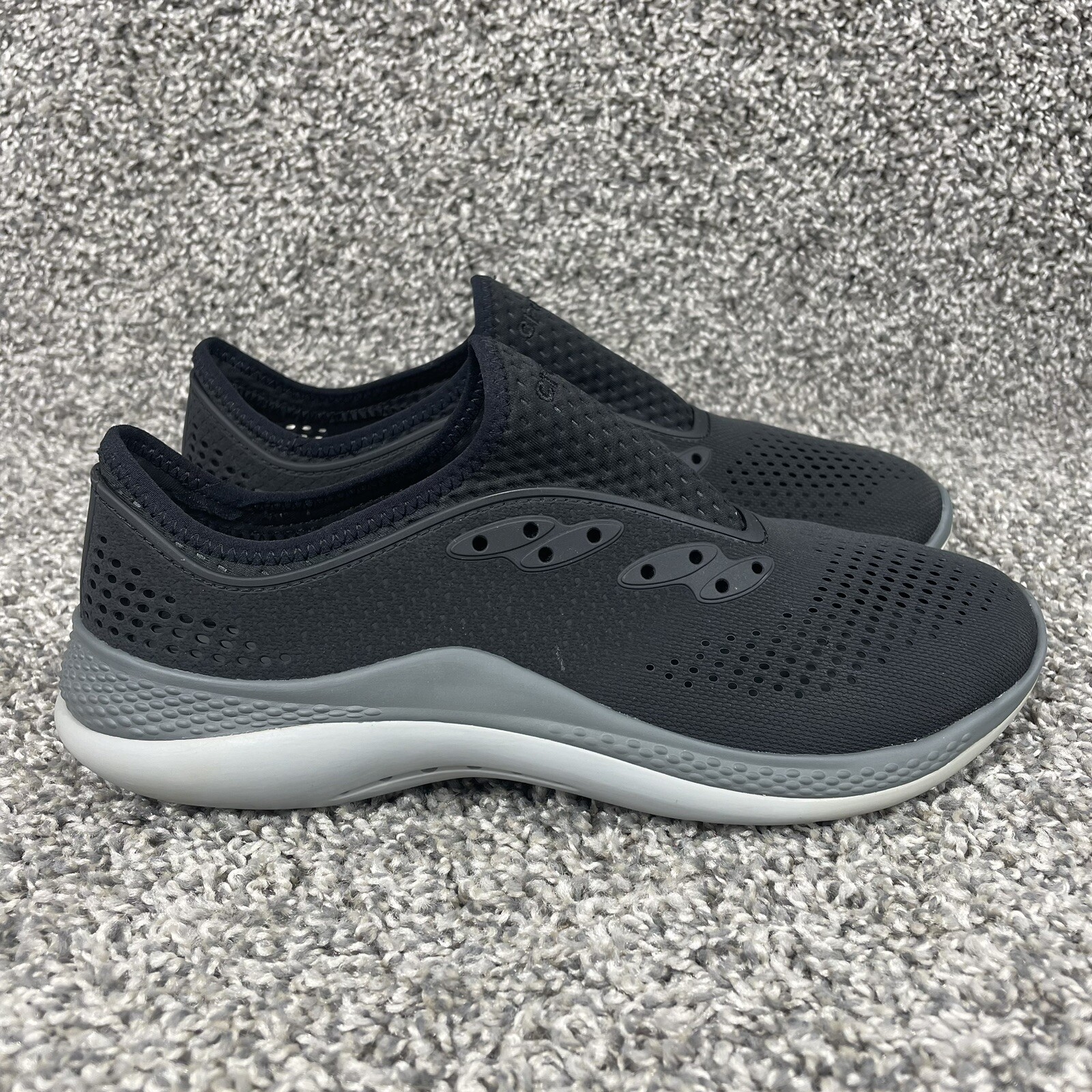 CROCS LiteRide 360 Pacer Black Perforated Athletic Sneakers 206705 ...
