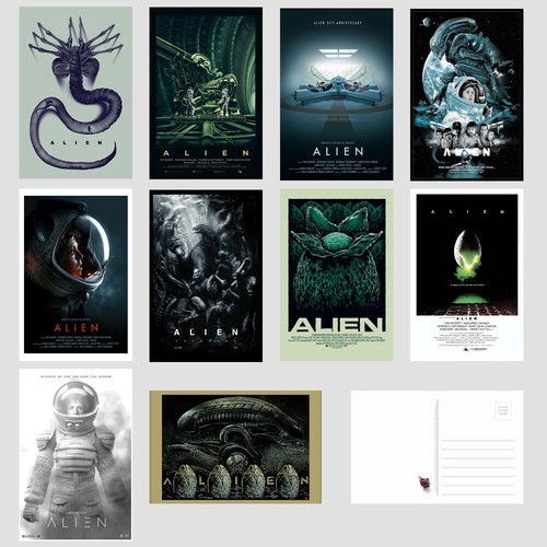 Alien POSTCARDS Set of 10 150x107mm Limited Edition FILM FRANCHISE Xmas ...
