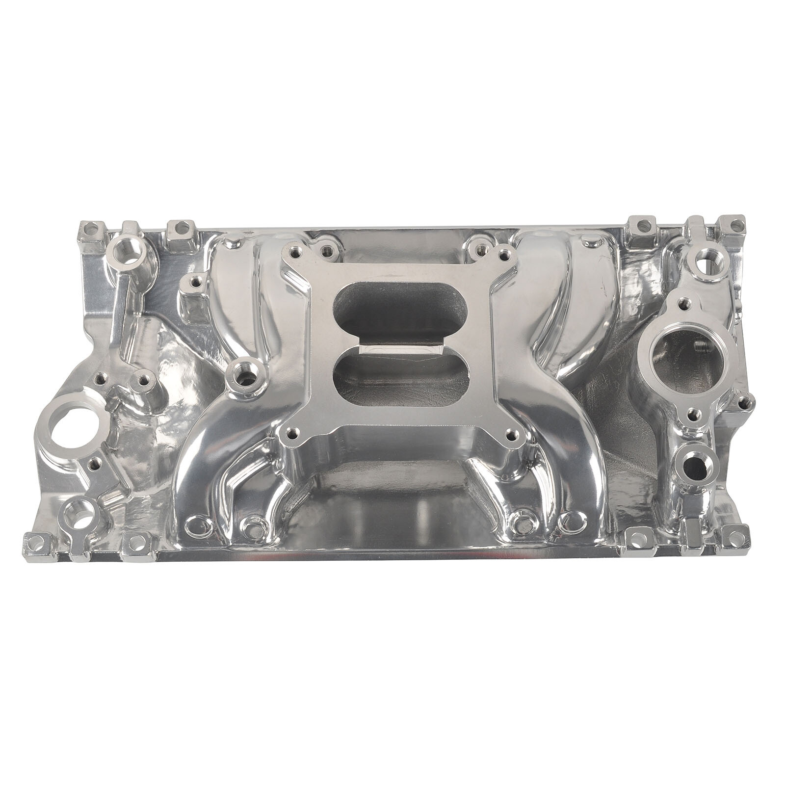 Polished Aluminum Air Gap Intake Manifold For Small Block Chevy Vortec ...
