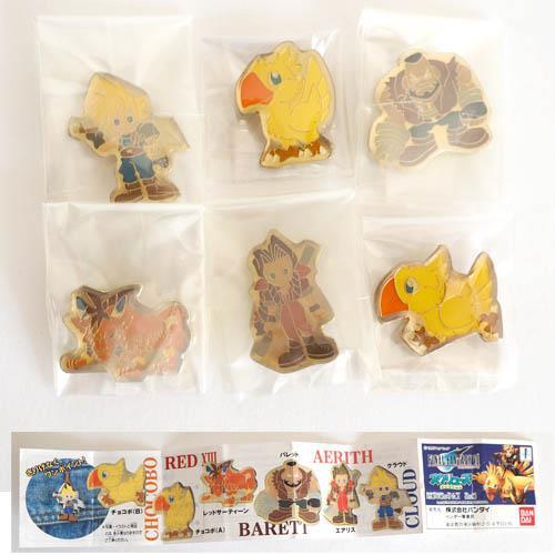 Bandai 1997 Final Fantasy VII Gashapon Toys - Screw-back pin badge ...