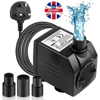 Submersible Water Pump Fish Tank Aquarium Feature Pond Fountain 300 ...