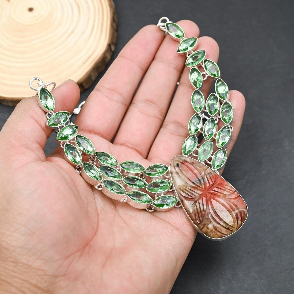 Mookaite Tsavorite Gemstone Handmade 925 Sterling Silver Jewelry ...