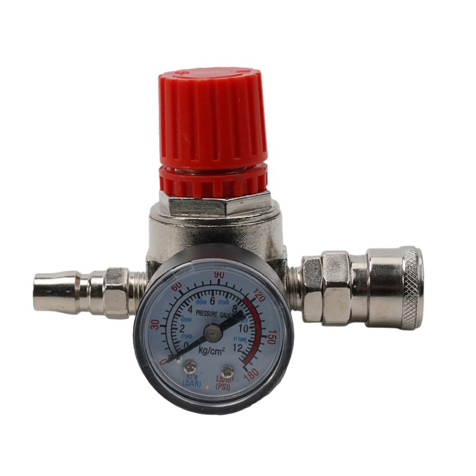 1/4 Pressure Regulator Air Compressor Adjustable Gauge 175PSI Valve ...