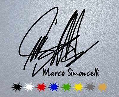 STICKER PEGATINA DECAL VINYL Marco Simoncelli "58" Signature Moto GP | eBay