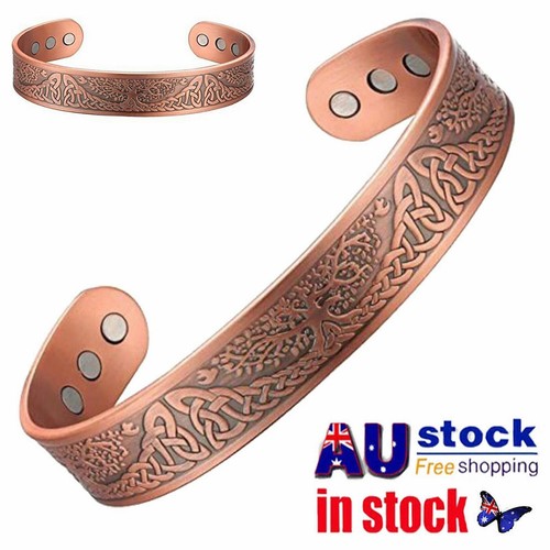 Copper Magnetic Bracelet Arthritis Pain Relief Bangle Healing Therapy ...