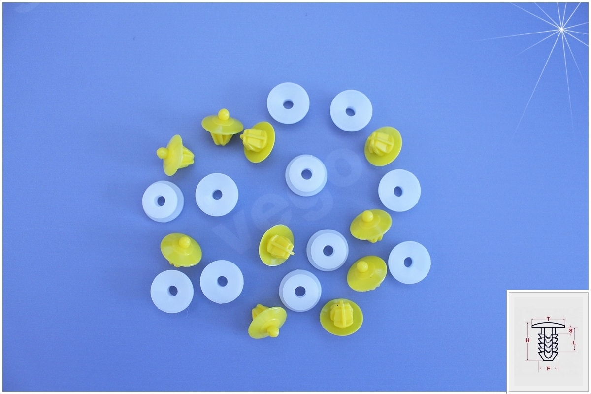 BEFESTIGUNGSCLIPS TÜRVERKLEIDUNGSCLIP ZIERLEISTE 7701050734 10x ...