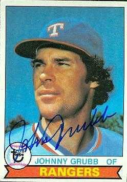 Johnny Grubb autographed Baseball Card (Texas Rangers) 1979 Topps #198 ...