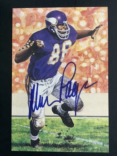 Alan Page Signed GLAC Goal Line Art Card Football Vikings Autograph HOF ...