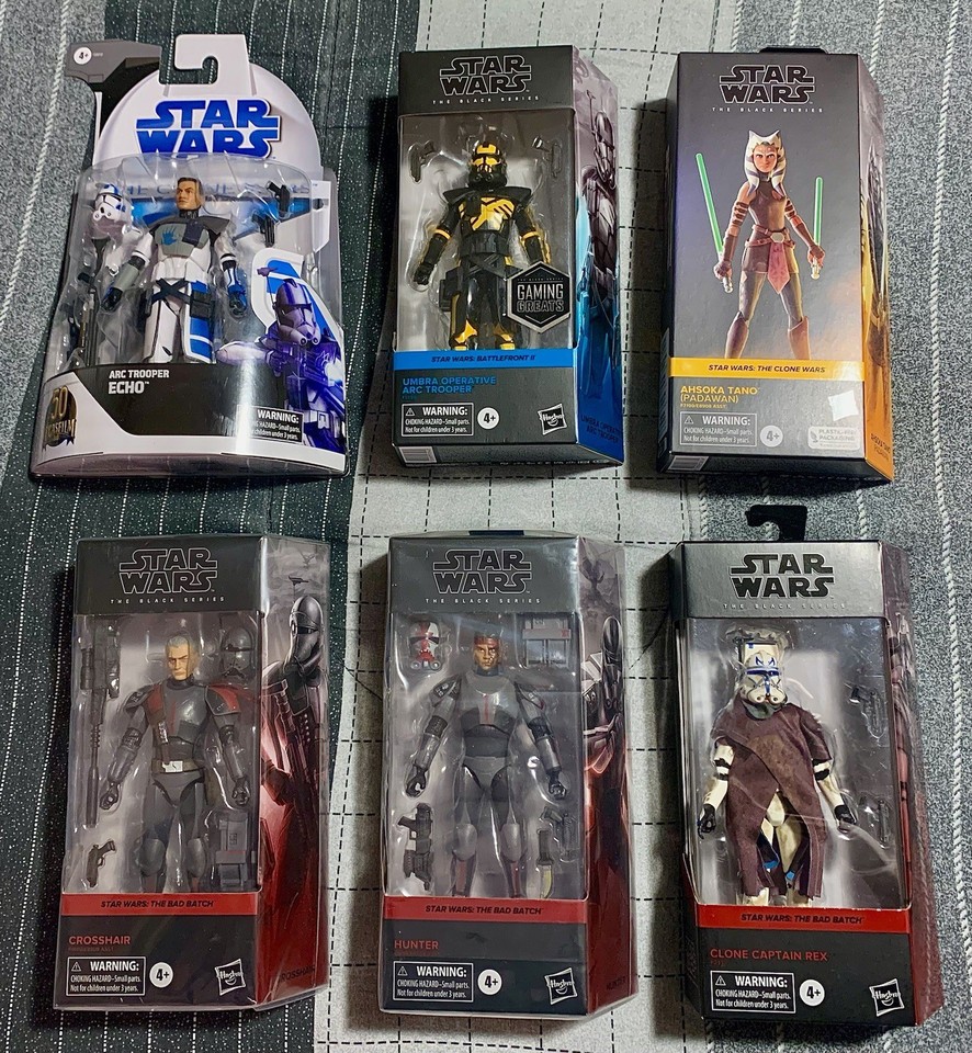 Star Wars black Series Rex Fives Jesse Echo Hunter Crosshair Umbra ...