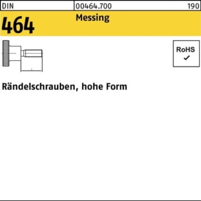 10er PACK(Stk) 000464700000080030 Rändelschraube DIN 464 hohe Form M 8 ...