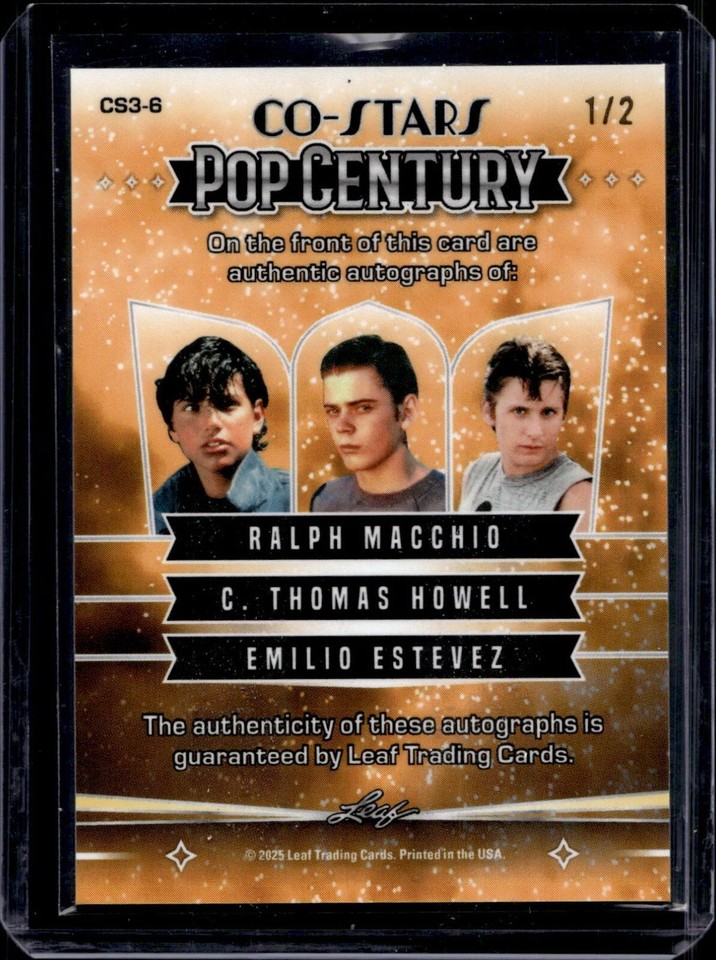 2025 Leaf Pop Century Ralph Macchio C. Thomas Howell Emilio Estevez ...
