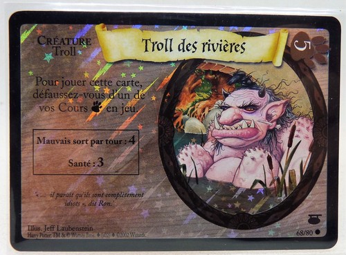Carte TCG HARRY POTTER HOLO TROLL DES RIVIERES 68/80 WIZARDS 2002 FR ...