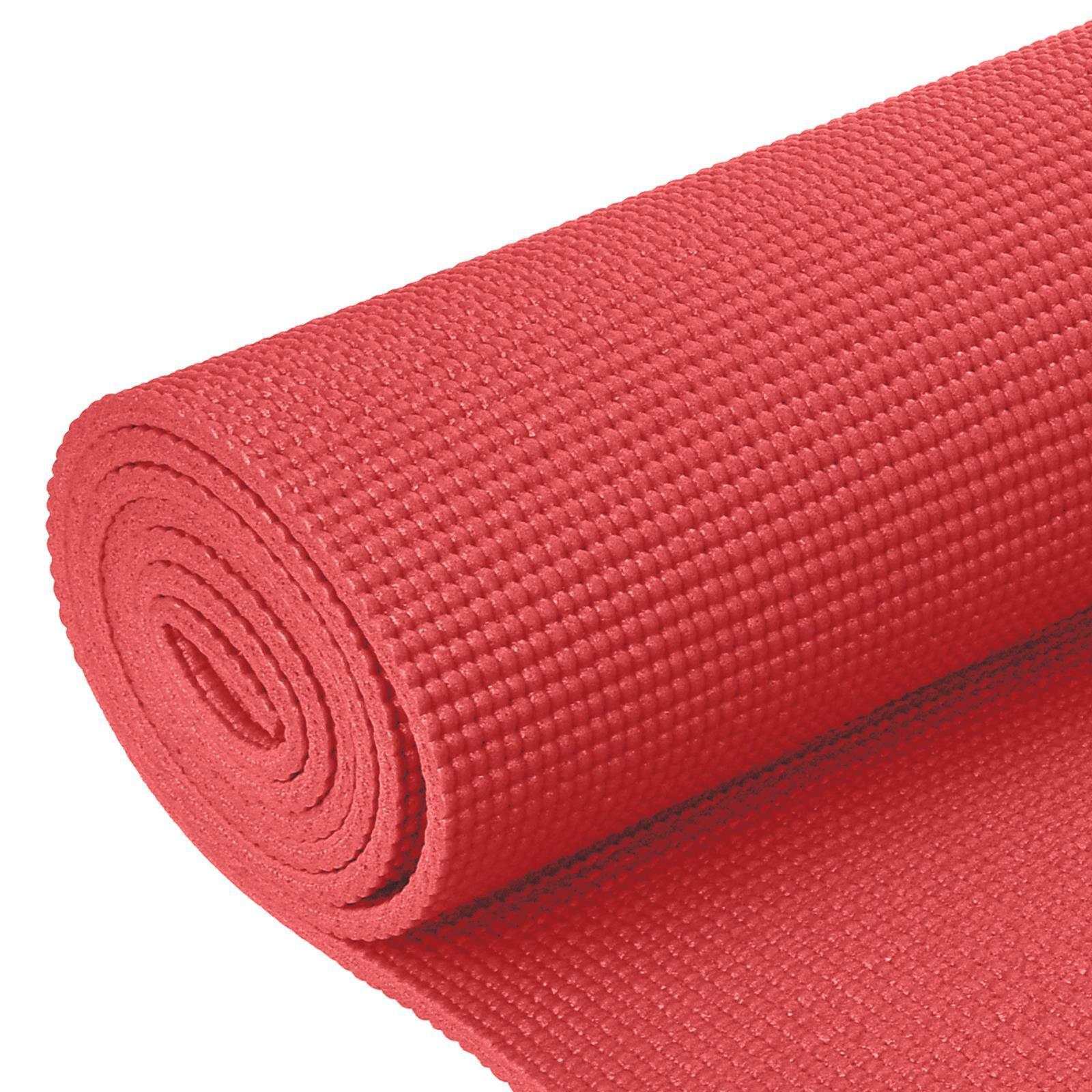 6mm Thick Non Slip Exercise Yoga Mats Gym Fitness Pilates Physio Foam ...