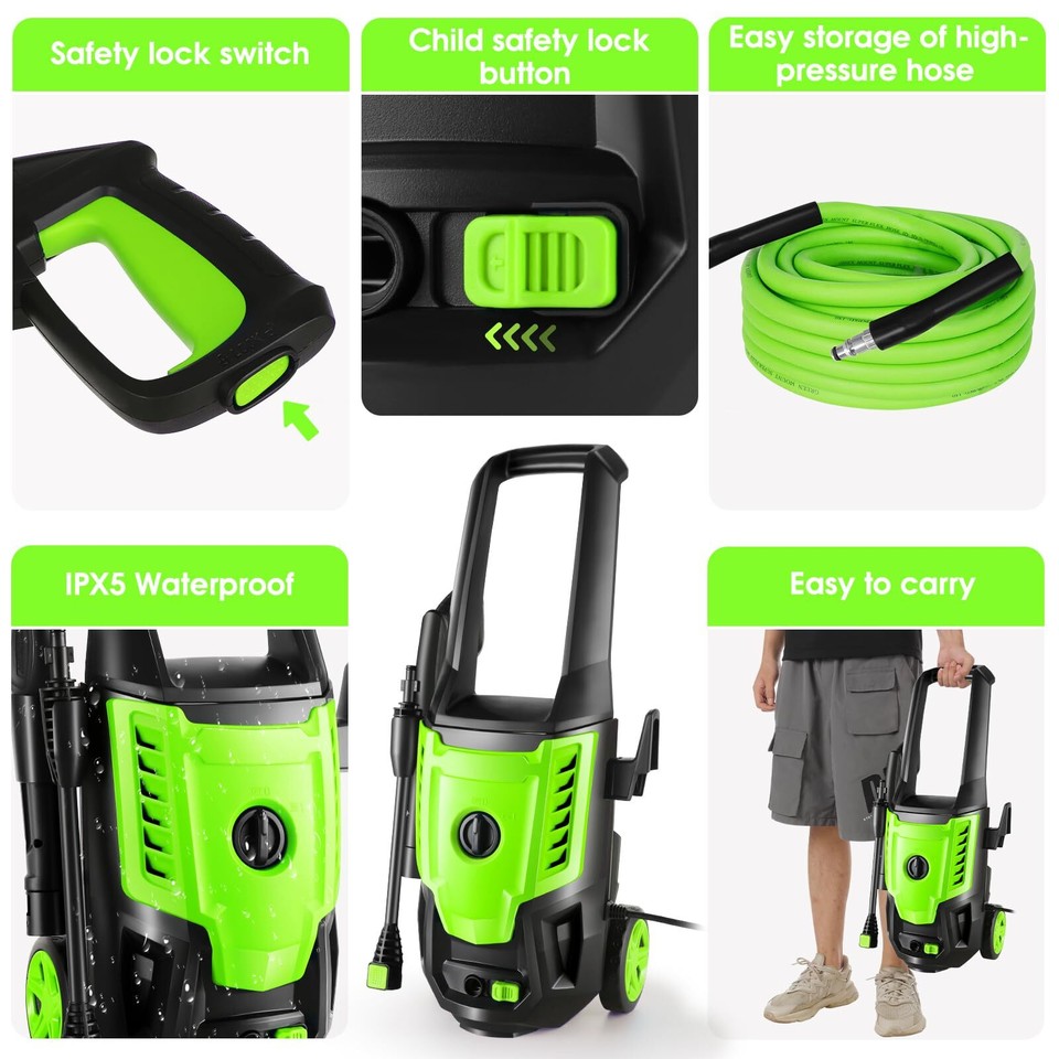 Pressure Washer 4000PSI Electric Power Washer, 4.0 GPM High Power ...