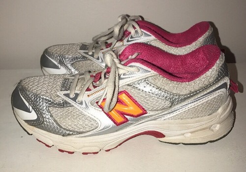 NEW BALANCE 553 Pink Orange Running Walk Athletic Sneakers Girls Shoes ...