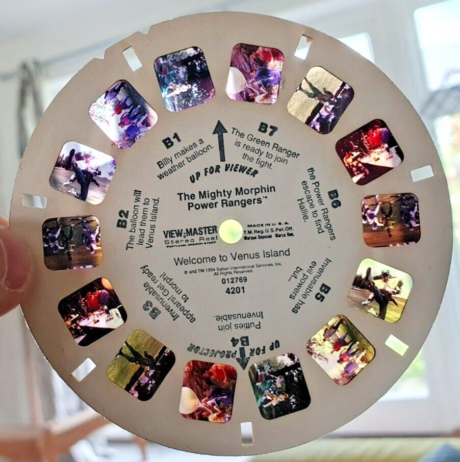 MIGHTY MORPHIN POWER RANGERS VENUS ISLAND 1994 VIEWMASTER REELS 4201 ...