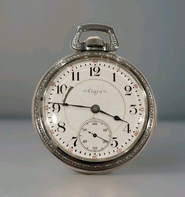 Elgin Pocket Watch 19 Jewels USA State Find 8578768 Keystone Base Metal ...