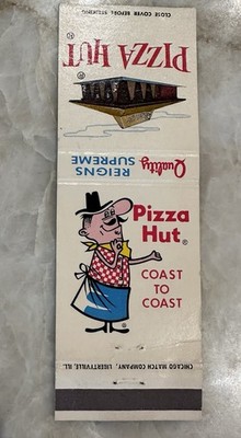 Matchbook Cover - Pizza Place - Pizza Hut Quality Reigns Supreme | eBay