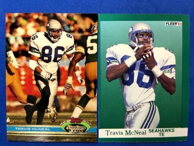 NFL - Travis McNeal 1991 Topps Stadium Club & 1991 Fleer Football ...